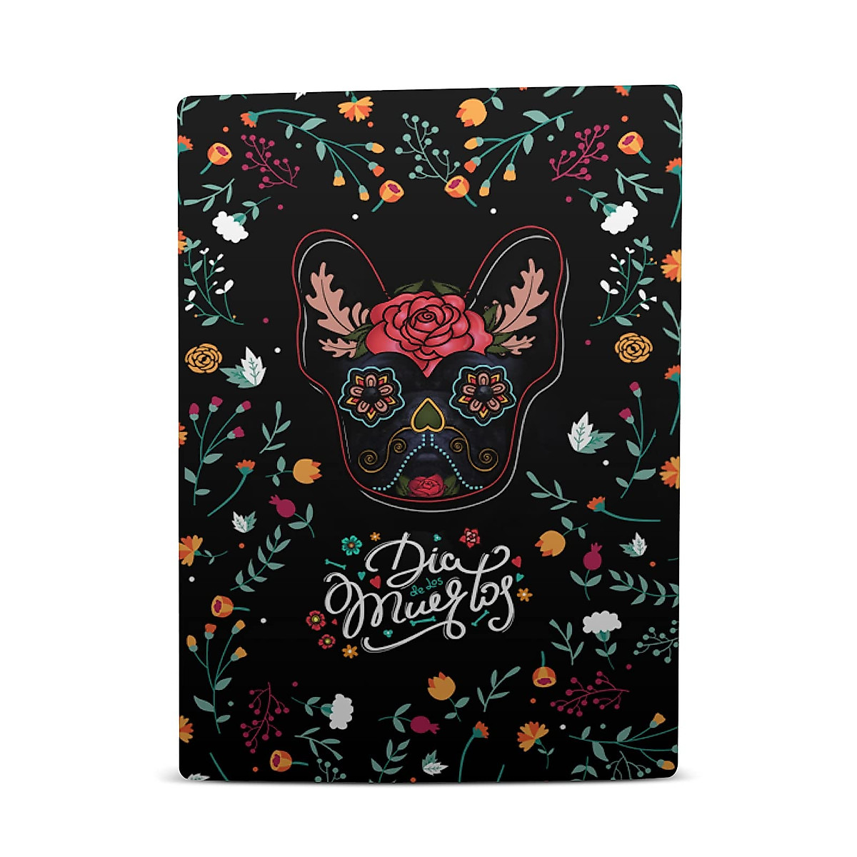 Day of The Dead French Bulldog Vinyl Faceplate Sticker Gaming Skin Case Cover Compatible with Sony Playstation 5 PS5 Digital Edition Console and DualSense Controller