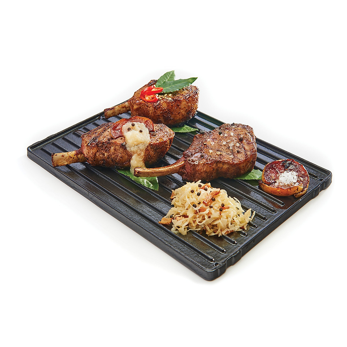 GrillPro 91212 Universal Cast Iron Griddle, 13-Inches X 9.25-Inches, Black