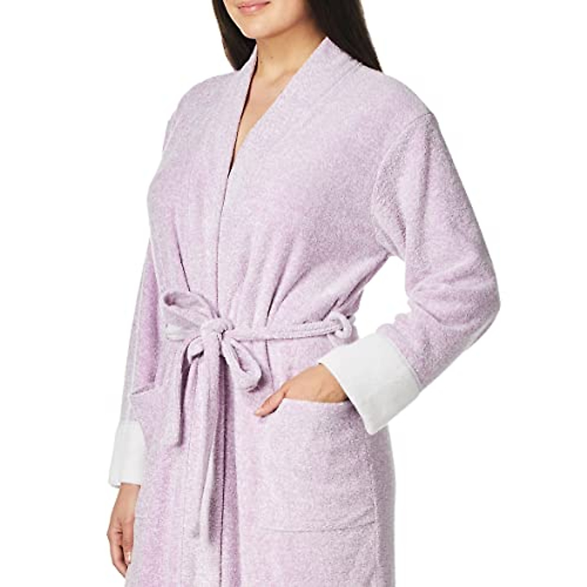 N Natori Women's 42 Inch Terry Robe, Royal Purple, Medium