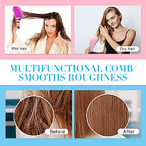 12 Pieces Detangler Brush Hair Brush Bulk Mini Small Wet Comb Brush for Kids Girls Curly Thick Straight No Pain No Knot Hair Brush for Women Men (Vivid Color)