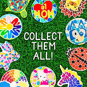 Creative Roots Mosaic Turtle DIY Stepping Stone Kit, Includes Ceramic Stone & 6 Vibrant Paints for Kids Ages 8+