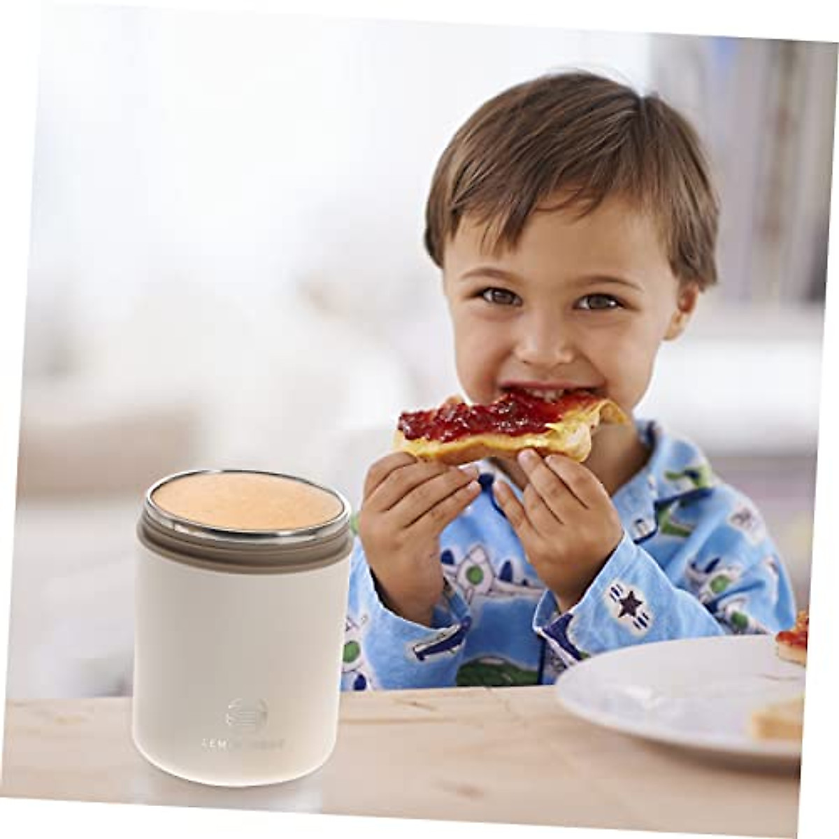 LIFKOME Sulated Soup Cup Handle Soup Mugs Lids Stainless Mug for Soup Microwave Soup Mug Lid Cereal to Go Bowl