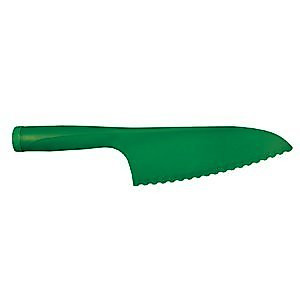 The First Ingredient Plastic Multi-Use Kitchen Knife Safe on Non Stick Coating, Cuts Bagels Safely, Decorate & Cut Cakes, Great for Vegetables and prevents browning. 11 ½"