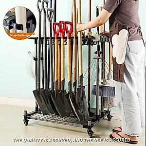 garden tool organizer metal Garage Storage Holder storage large long lawn tools heavy duty tool rack sturdy yard cart yard tool organizer for garage