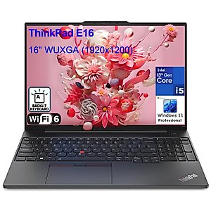 Lenovo ThinkBook 16 G6 16" FHD+ Laptop Computer, 13th Gen Intel 10-Core i5-1335U (Beat i7-1270P), 4GB DDR5 RAM, 512GB PCIe SSD, WiFi 6, Bluetooth 5.1, Fingerprint Reader, Windows 11 Pro, Tilsiy Cable