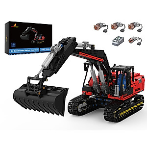 JMBricklayer Excavator Building Block Set for Adults - RC Electric Excavator Construction Vehicle Model Kit Collection Toy, Gift Toys for Teens Age 14+/Adults