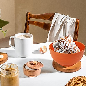 Mfacoy Unbreakable Cereal Bowls Set of 6, 24 OZ Wheat Straw Bowls Set, Reusable Cereal Soup Bowls, Microwave and Dishwasher Safe, BPA Free Lightweight Bowl for Kitchen, Oatmeal Bowls