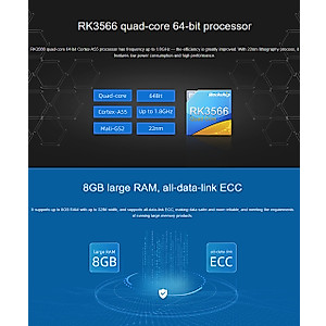 Firefly EC-R3566PC RockChip RK3566 Embedded AI IoT Single Board Computer Onboard 4GB RAM + 32GB eMMC Gigabit Ethernet Ports for Smart NAS and Cloud Server Support Android 11.0 Ubuntu