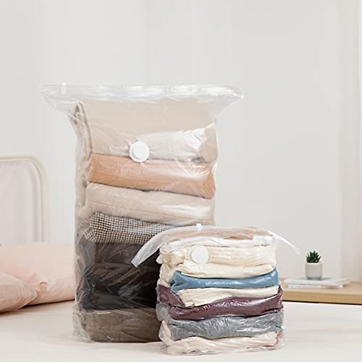 LIFKOME 1 set Bedding Pump Manual Pillows Foldable Inch Quilt Blankets Clothes S Bag Storage Sealer Practical Bags Color Saver Space with Vacuum Ing Professional Reusable Random Hand