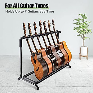 AW 7 Seven Holder Multi Guitar Folding Stand Band Stage Bass Acoustic Guitar Display Rack