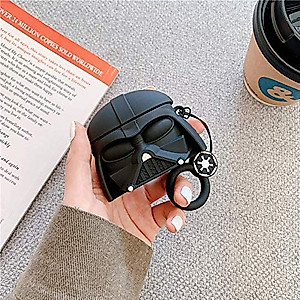Airpod Pro Case,Darth Vader Anime Silicone Air pods 3 Cover.Cute Cartoon Cool Stylish Character Air pods 3 Charging Cover Accessories Shockproof Kits CHENBAO (Black)