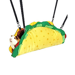 Percozzi Taco Hamster Hammock Hideout Tunnel House Rat Toys Cage Accessories Bed Ferrets Guinea Pigs Hedgehogs Chinchill Sugar Glider Small Animal Habitat