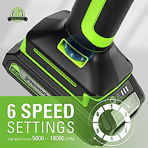 Greenworks 24V 8pcs Combo Kit,(2) Batteries & (2) Chargers. 800in/lb Drill, Impact Driver,Wrench, Multi-tool, Reciprocating Saw, Circular saw, Angle Grinder and Flashlight