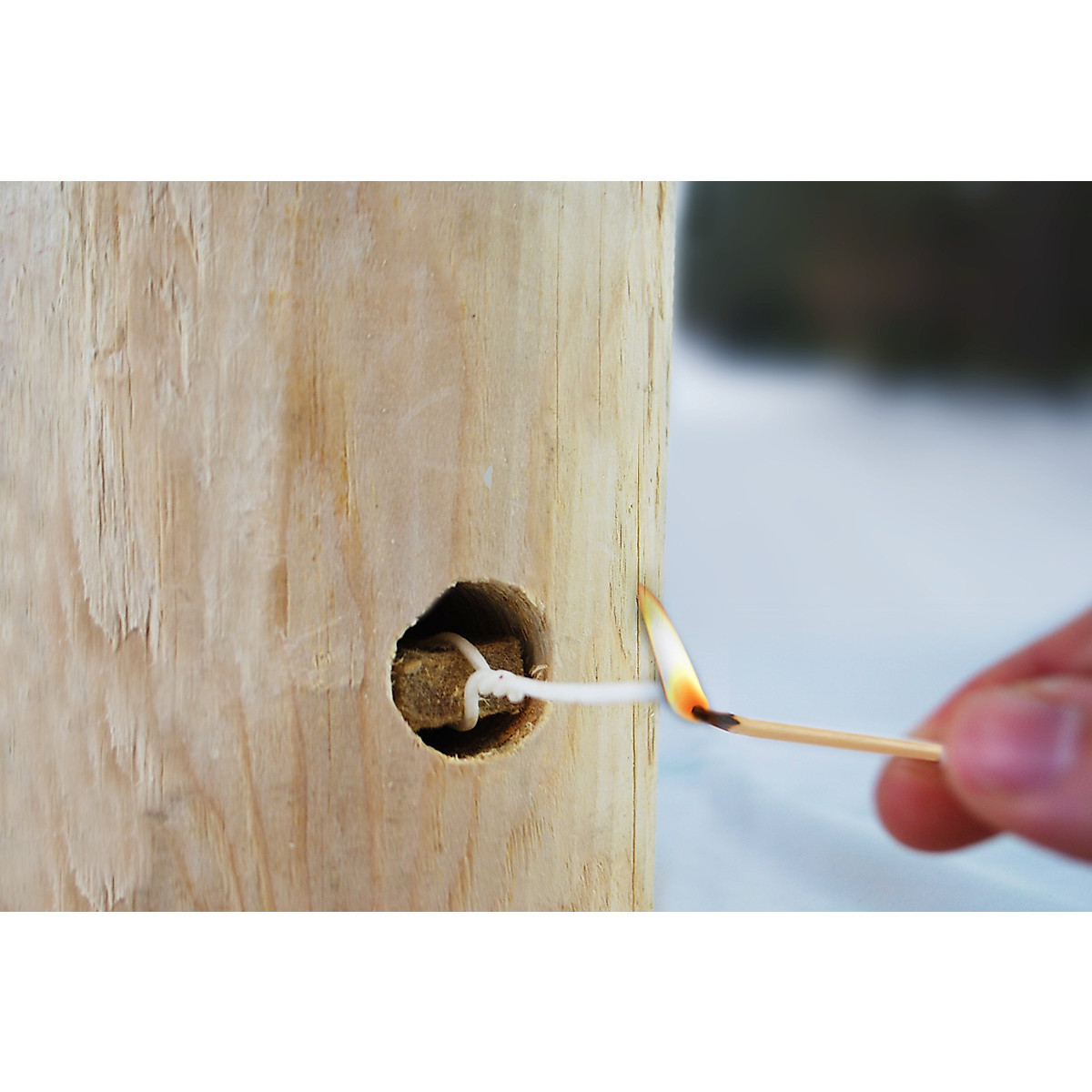 The Original OneLogFire (6) Pack | Swedish Fire Log | Swedish Torch | One Log Campfire | for Outdoor Firepit | Campfire | Bonfires | Fireplace