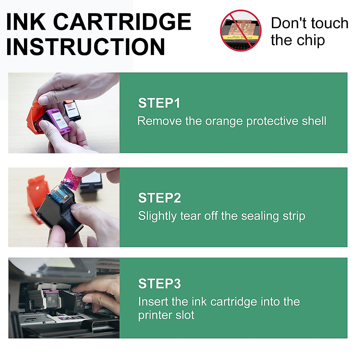 ZIPRINT Remanufactured Ink Cartridge Replacement for HP Ink 63 63XL for OfficeJet 3830 5255 5258 Envy 4520 4512 4513 4516 DeskJet 1112 1110 3630 3632 3634 2130 Printer(1Black,1Tri-Color)