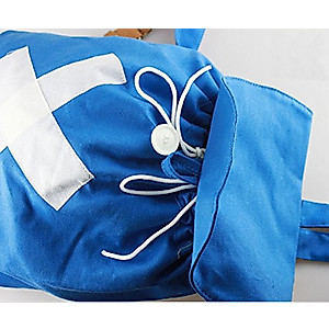 MIUNIKO Unisex Anime Cosplay Tony Chopper Blue Canvas School Backpack One Piece Shoulder Bag