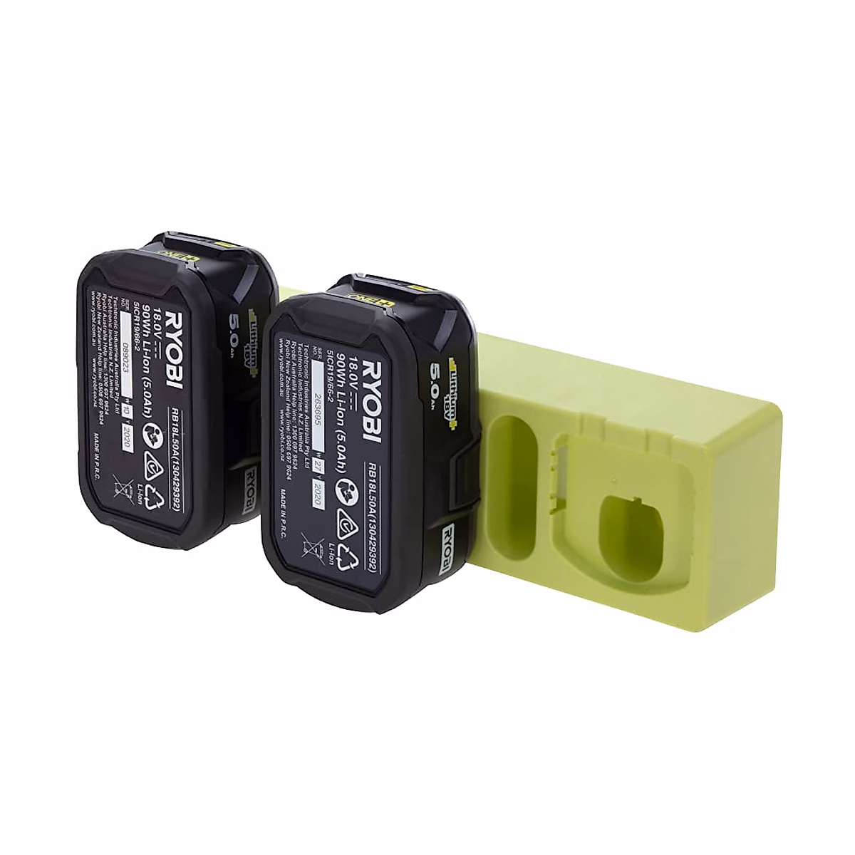 48 Tools Wall Storage Mount for Ryobi ONE+ 18V Batteries – Durable, Easy-to-Install Holder, Secures 3 Batteries, Ideal for Workshop & Garage Organisation