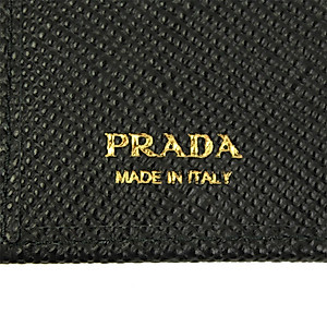 Prada Black Saffiano Leather Tri-fold Wallet 1MH176 Nero