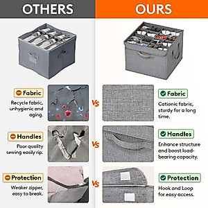 Lifewit Shoe Organizer for Closet, Adjustable Dividers Shoe Storage Fits 16 Pairs, Clear Cover Shoe Box Fits for Boots Heels Sneakers, Foldable Storage Bins with Bottom Support, Light Gray, 2 Pack