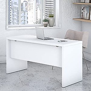 Bush Business Furniture Echo Credenza Desk, 60W, Pure White