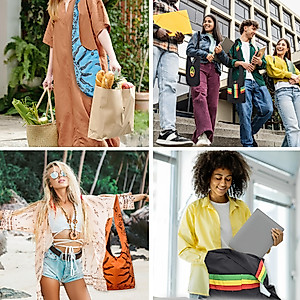 Mandala Crafts Yellow Sun Hippie Bag Large Hobo Bags for Women - Boho Purse Hobo Crossbody Bags for Women - Boho Shoulder Bags Indie Style Bohemian Bag Sling Bags