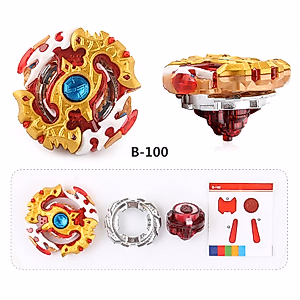 Bey Battling Top Burst | Burst Evolution Combination Series 4D | Set of 4 Fighter Gyroscope 4D Fusion Model | 2 Launcher and 1 beystadium