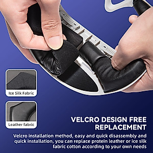 For Pico 4 Leather Protector Pad, Breathable Wide Ice Silk Protector Pad, VR Cooling Fan Set (Protective cover + PU cotton)