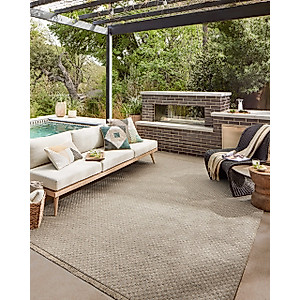 Loloi II Dawn Collection Indoor/Outdoor DAW-02 Tan 7'-8" x 10' Area Rug