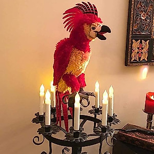 Amagic 12 Pcs Flameless LED Taper Candles, No Remote, Magical Hanging Floating Candles, Battery Operated Candlesticks, Electric Fake Candles Flickering 6.5" for Halloween Party Church Christmas Decor