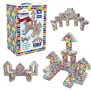 Deluxe Jumbo Cardboard Blocks 42-Pack Extra-Thick Cardboard Building Blocks Mini Whale Paper Brick Toy