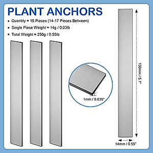 Aquarium Plant Over Weight Anchor About 15 Pcs Plant Weights Anchors for Fish Tank 5 Inch Can Cut Metal Strips 250g Weight Anchor for Live Plants Reinforced Weight Prevents Floating