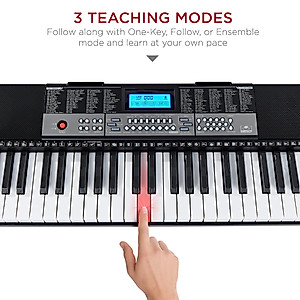Best Choice Products 54-Key Electronic Keyboard Piano Portable Beginner Electric Keyboard Complete Set w/LCD Screen, Power Adapter, Teaching Modes, Music Sheet Stand, Built in Speakers