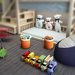 ICEBLUE HD Cotton Rope Storage Baskets 12X12.5 Inches Quality Woven Baskets Set of 2 Kids Toy Basket Large Rope Baskets