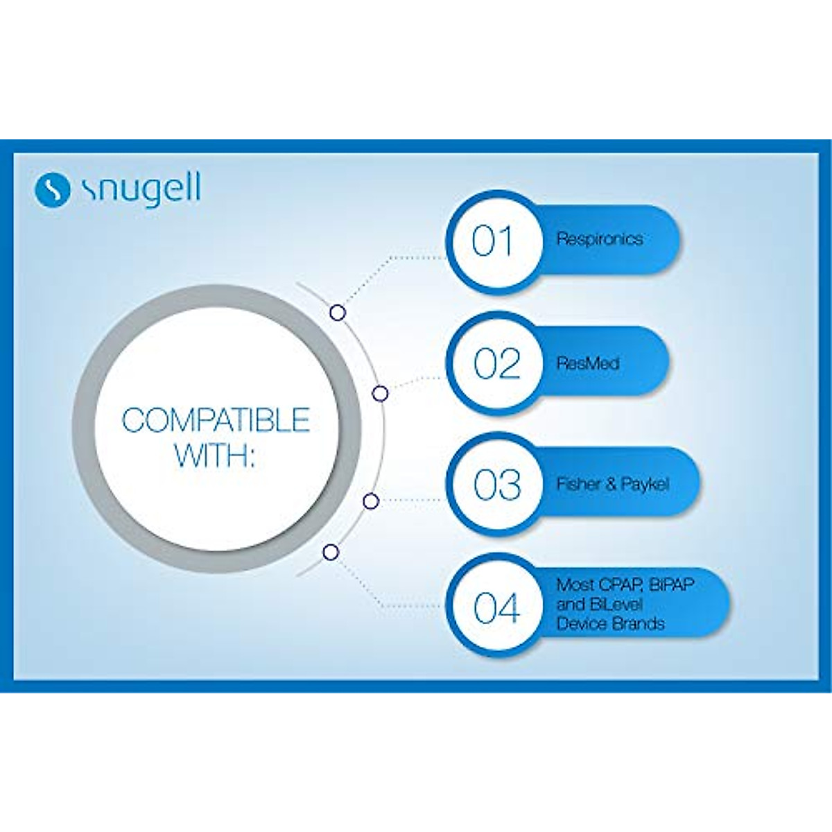 Slim CPAP Tubing by Snugell™ | 6-Foot Universal Premium Slim CPAP Tube | Compatible with all major CPAP Machines