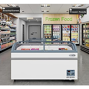 KoolMore KM-ISCF-58MD 58-inch Manual Defrost Island Chest Freezer with 14 cu. ft. in White, ETL Listed