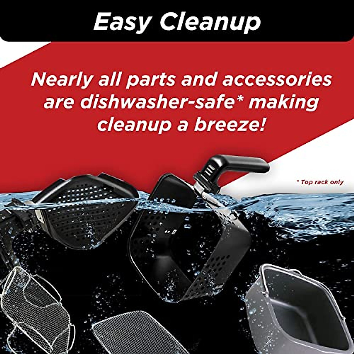 Nuwave Brio 6-Quart Healthy Digital Smart Air Fryer with Probe One-Touch Digital Controls, Advanced Cooking Functions, Removable Divider Insert & Grill Pan (NEW ACCESSORY)