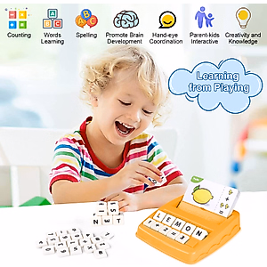 Toddler Toys for Boys Age 3-4, 2 in 1 Educational Toys Alphabet Spelling & Reading, Flash Cards Learning Toys Gifts for Preschool Kindergarten Boys Girls Ages 3 4 5 6 7 8
