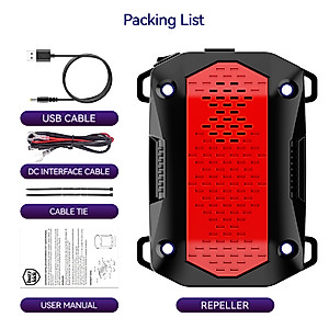 Rodent Repellent for Car Engines buzzkick 3 in 1 Ultrasonic Pest Repeller Mouse Repellent for Outside Rat Deterrent Outdoor Indoor Electronic Mouse Repellent Devices Keeping Rodents Out of Car House