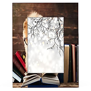 Yzrwebo Animal Dog 11x14 Picture Frame Book Wood Grain Wood Photo Frames High Transparent Horizontal and Vertical Tabletop Display or Wall Mounting for Family Home Gallery Office