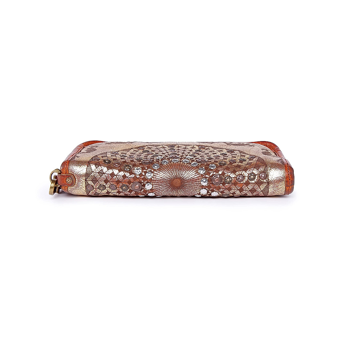 OLD TREND Genuine Leather Golden Mola Clutch