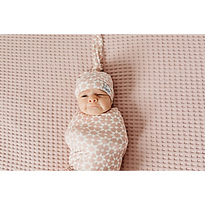 Large Premium Knit Baby Swaddle Receiving Blanket "Star" by Copper Pearl