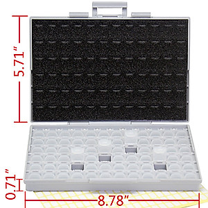 Two AideTek BOXALL72 SMD SMT Resistor Capacitor 1206 0805 0603 Box Organizer Craft Beads Storage 72 Compartments on Each Box