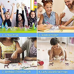 Flormoon Animal Figure - 12pcs Cute Mini Puppy Figurines - Hand Painted Emulational Dog Figurines Toy Set,Bona Puppy, Golden Retriever etc - Christmas Birthday Gift for Kids Toddlers