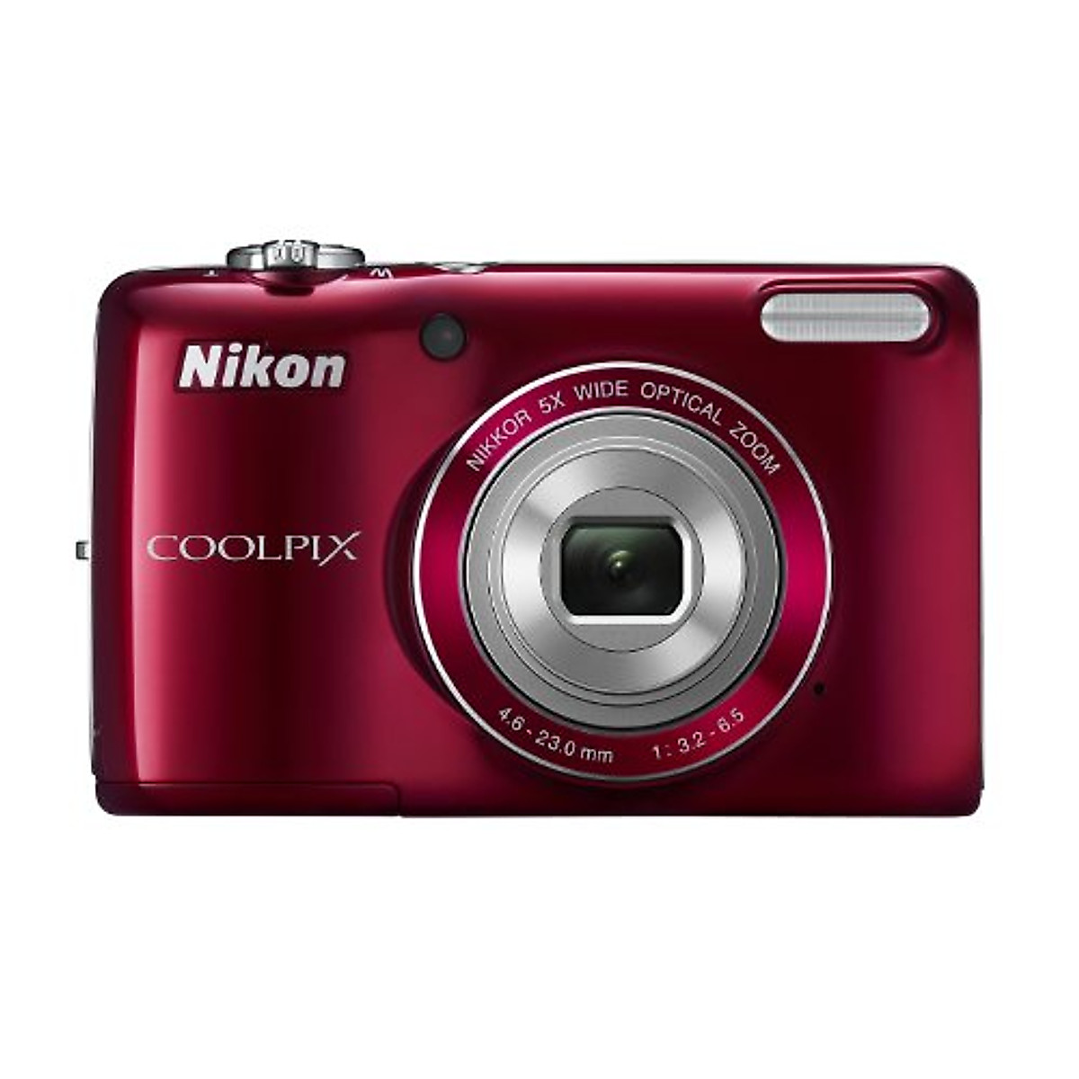 Nikon COOLPIX L26 16.1 MP Digital Camera with 5x Zoom NIKKOR Glass Lens and 3-inch LCD (Red) (OLD MODEL)