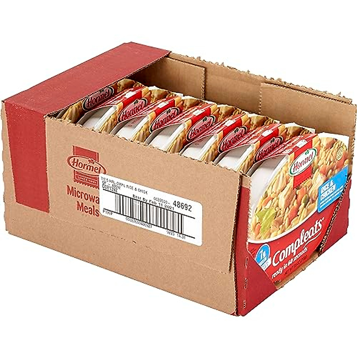 HORMEL COMPLEATS Rice & Chicken Microwave Tray, 7.5 Ounces (Pack of 7)