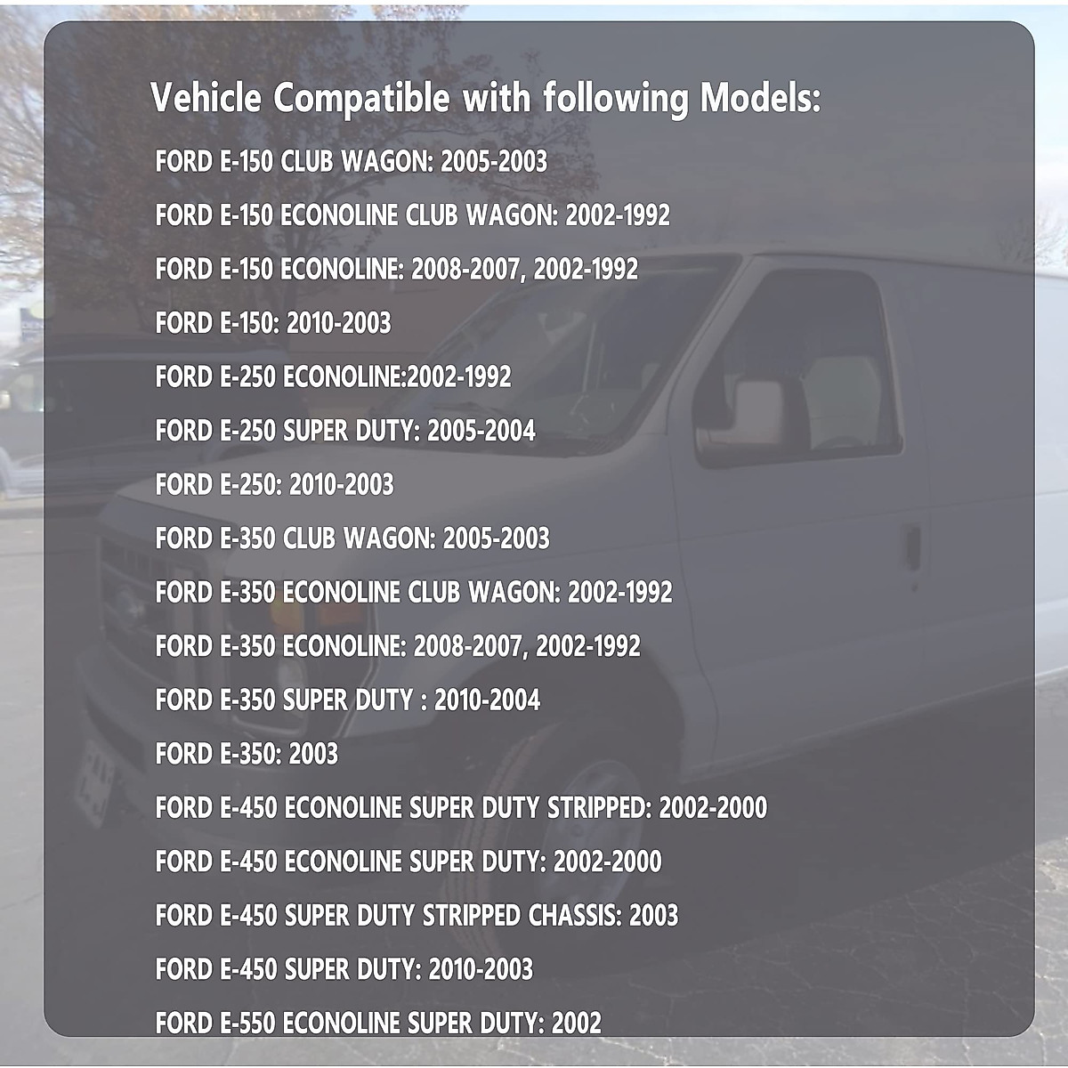 FFFauto 741-586 Front Driver Side Window Regulator Motor fit Ford E150 E250 E350 E550 Club Wagon Econoline Super Duty OEM: 11A125，5073325AA,Direct fit,Easy Install