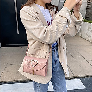 Black Shoulder Bag Handbag Shoulder Ladies Messenger Bag All-match Bag Fashion Bag Handbags for Women Shoulder Bags (Pink, One Size)