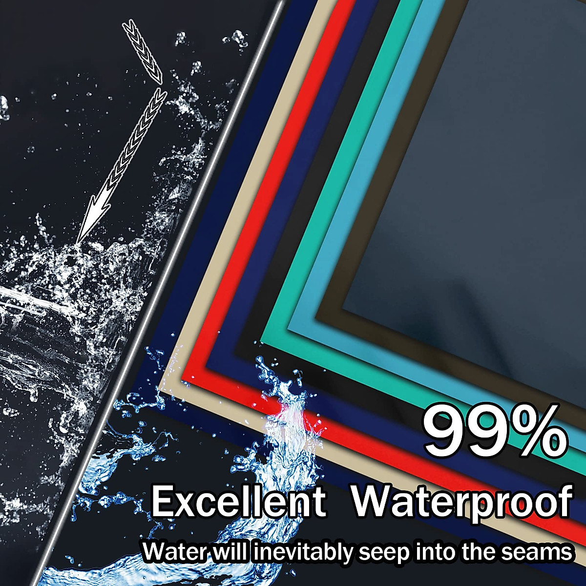 Qaworci Outdoor Cushion Slipcovers, Waterproof Patio Cushion Covers Replacement, Washable Patio Cushion Covers, Cushion Covers for Patio Furniture with Zipper (Gray, 23.6 * 23.6 * 3.5 inches-14)