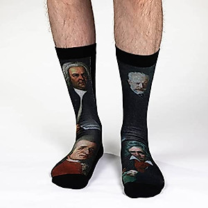 Good Luck Sock Men's Classical Music Composers Socks, Adult