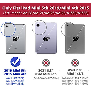 Grifobes for iPad Mini 5/4 Case 2019/2015, Heavy Duty Shockproof Cover with Stand for iPad Mini 5th / 4th Generation 7.9 inch for Kids Boys